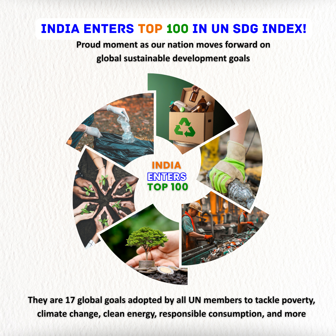 India Enters Top 100 in UN SDG Index; What This Means for Us?